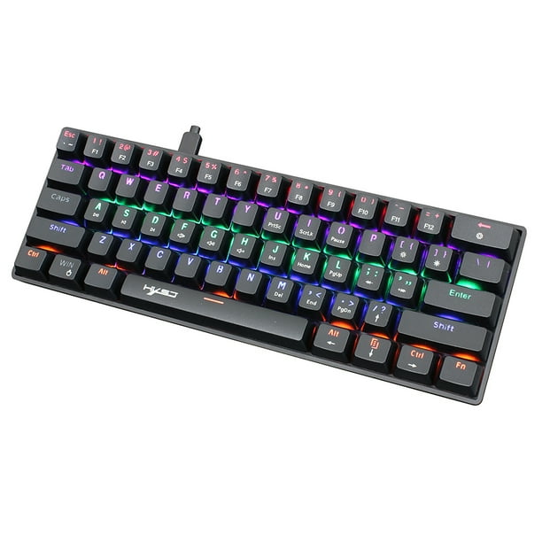 Amdohai HXSJ V900 Wired 61-key Compact Mechanical Keyboard RGB Backlit ...