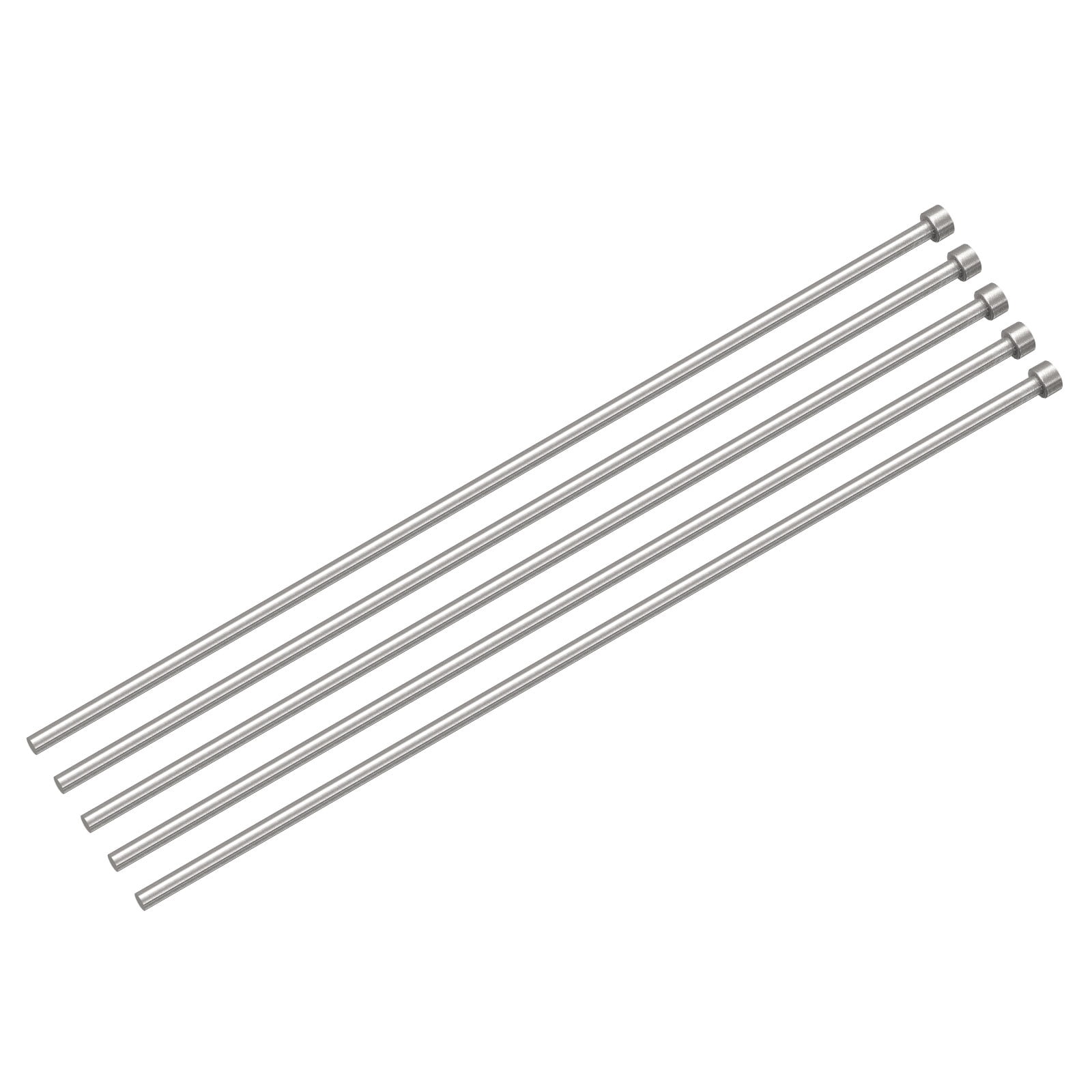 Straight Ejector Pins, 6mm Dia 65Mn Steel Round Tip Punch 300 Length ...