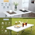 Free Shipping! YouYeap 4 Foot Folding Table White - Walmart.com