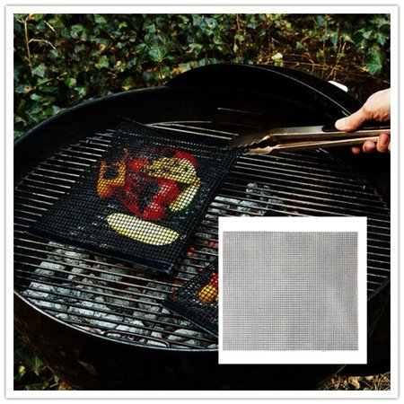 Household BBQ Mesh Mat Non-Stick Mesh Sheet Teflon Grilling Mats ...