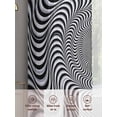 3D Optical Illusion Sheer Curtains for Living Room Bedroom Abstract ...