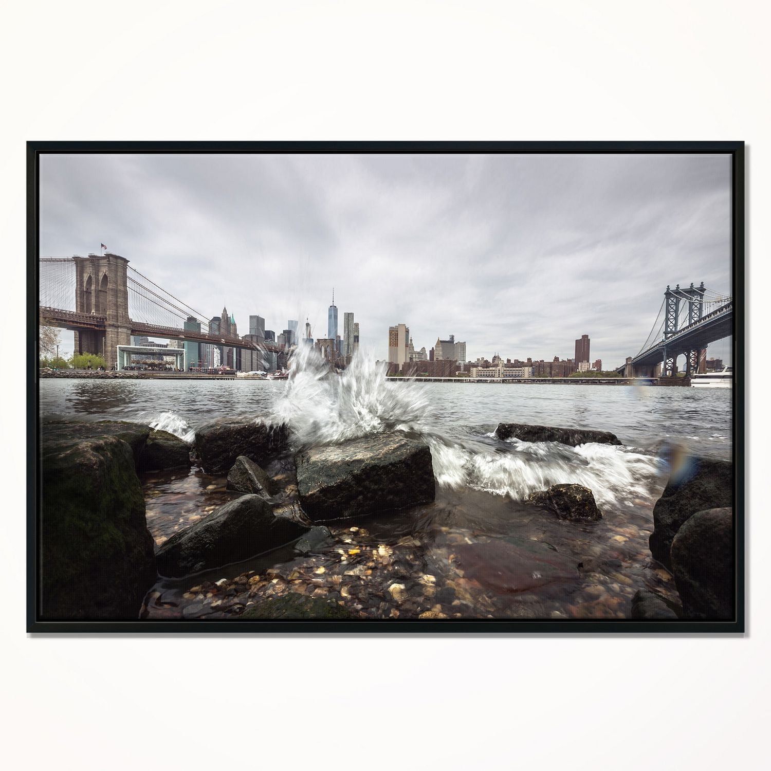 Click here for Designart Design Art Skyline With Brooklyn Manhatt... prices