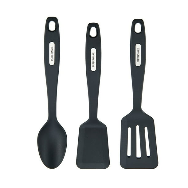 Farberware Set Of 3 Nylon Tools, Slotted Turner, Short Turner, Basting ...