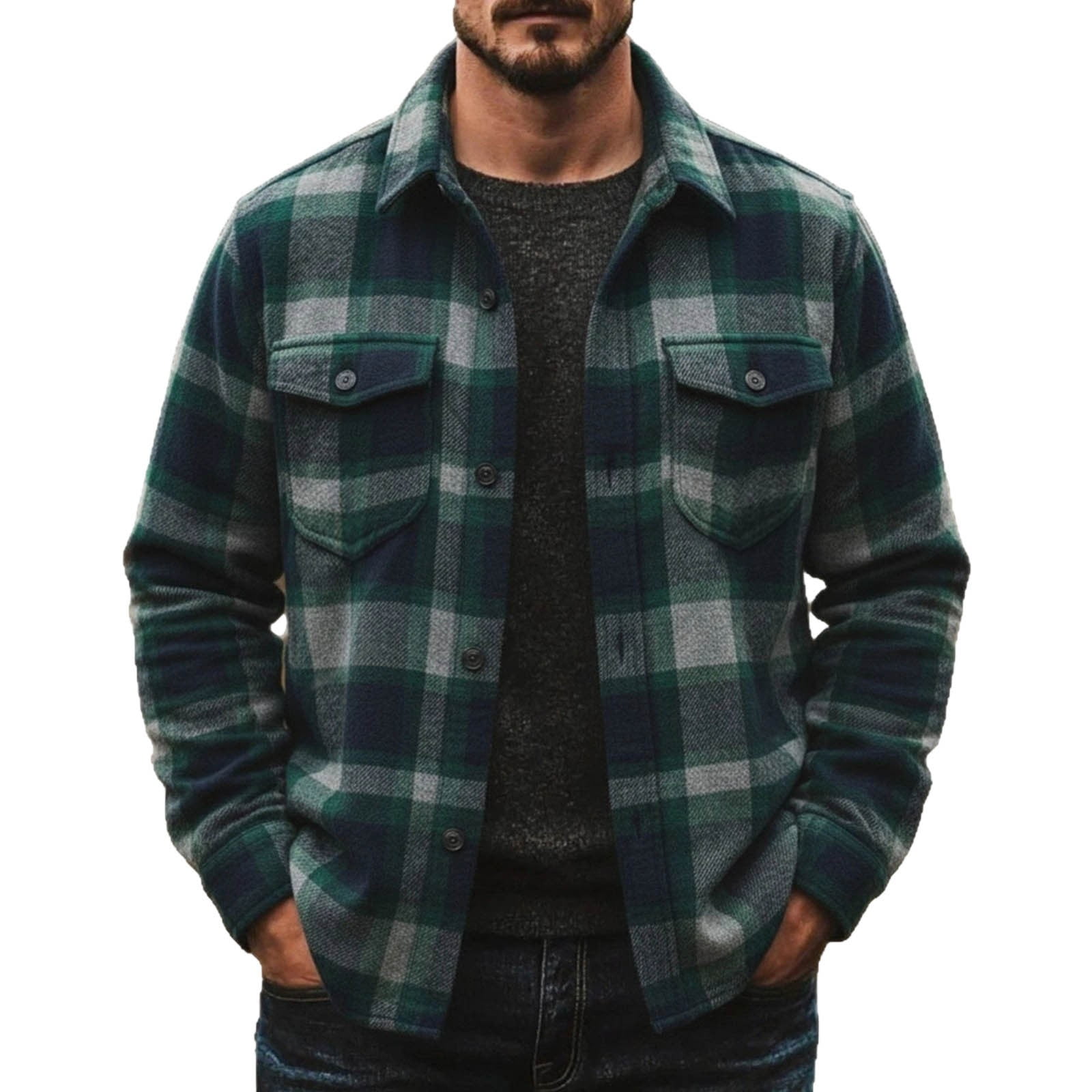 Click here for Kalauyu Mens Flannel Shirts Jackets Casual Shacket... prices