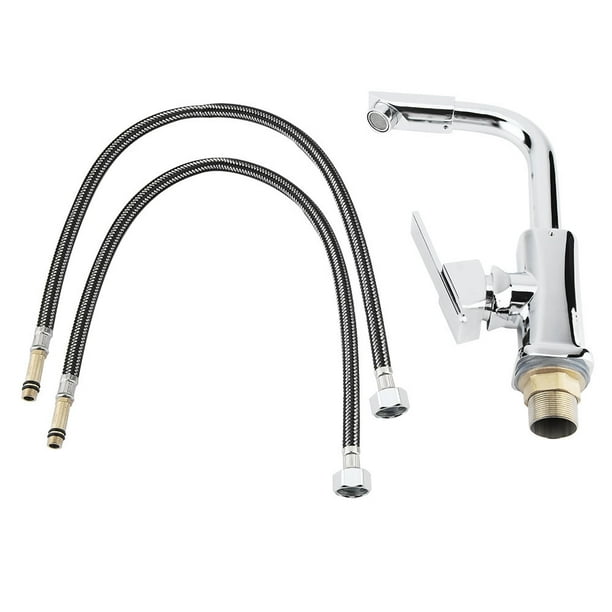 360° Sink Faucet One-Handle Pullout Kitchen Water-Tap Basin Mixer Tap ...