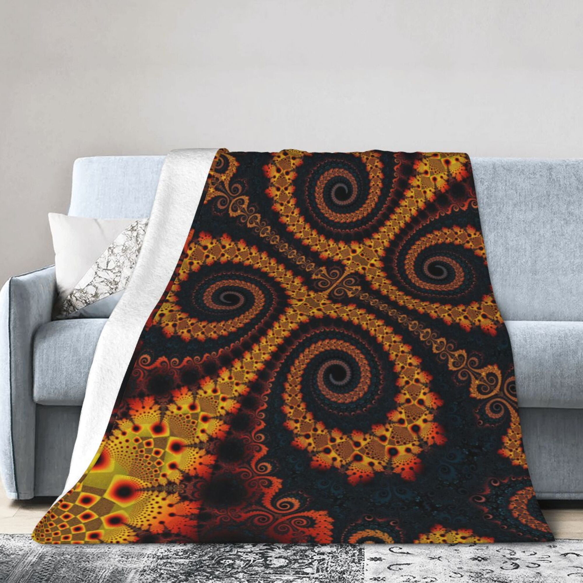 DouZhe Ultra-Soft Micro Fleece Lightweight Flannel Bed Blanket, Spiral ...