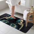 Blue Skeleton Bathroom Runner Rugs Non Slip Washable Absorbent Narrow ...
