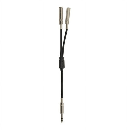 6.35mm 1/4 Inch Stereo Jack Splitter Cable Adapter Lead Plug to Double ...