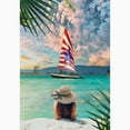 America Forever Summer Waterfront Retreat Tropical Garden Flag 12.5 x ...