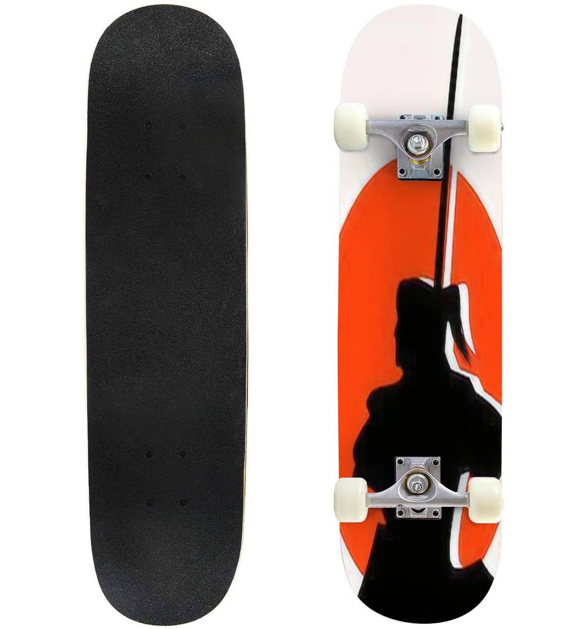 of a samurai silhouette icon or samurai sign that Outdoor Skateboard ...