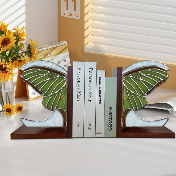 Riforla Iri Descent Glass But Terfly Wing Bookends，Modern Unique ...