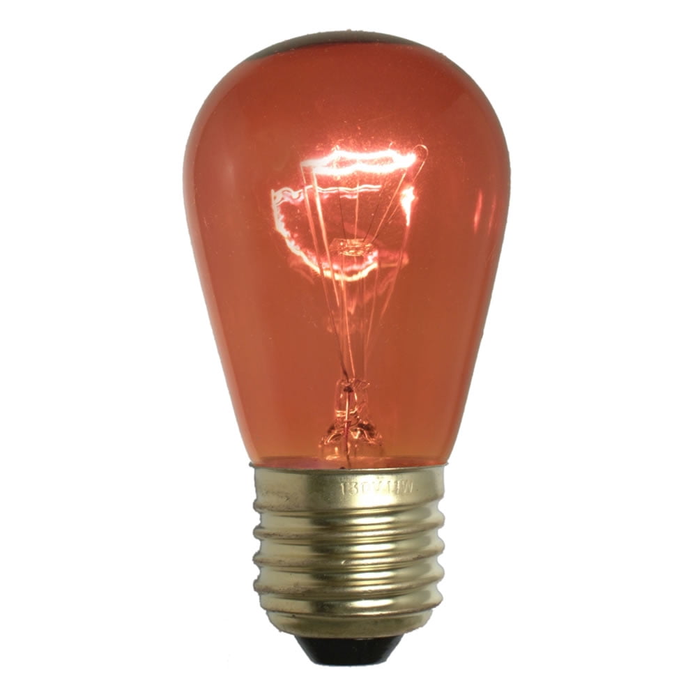 Vickerman S14 Amber Transparent Medium Base Replacement Bulb 130V 11 ...