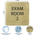 ADA CENTRAL SIGNS - 6" X6" Exam Room 2 Sign - ADA Compliant Tactile ...