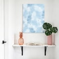 Baby Blue White Palm Leaves Canvas Wall Art for Living Room, Botanical ...