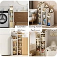 2-Tier Slim Plastic Storage Cabinet – Space-Saving Narrow Design ...