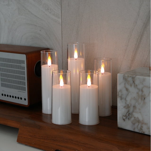 Amagic Pure White Flameless Candles, Battery Operated Candles ...