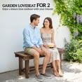 Outsunny Wooden Garden Bench 0.8" Seater Outdoor Bench with Storage ...