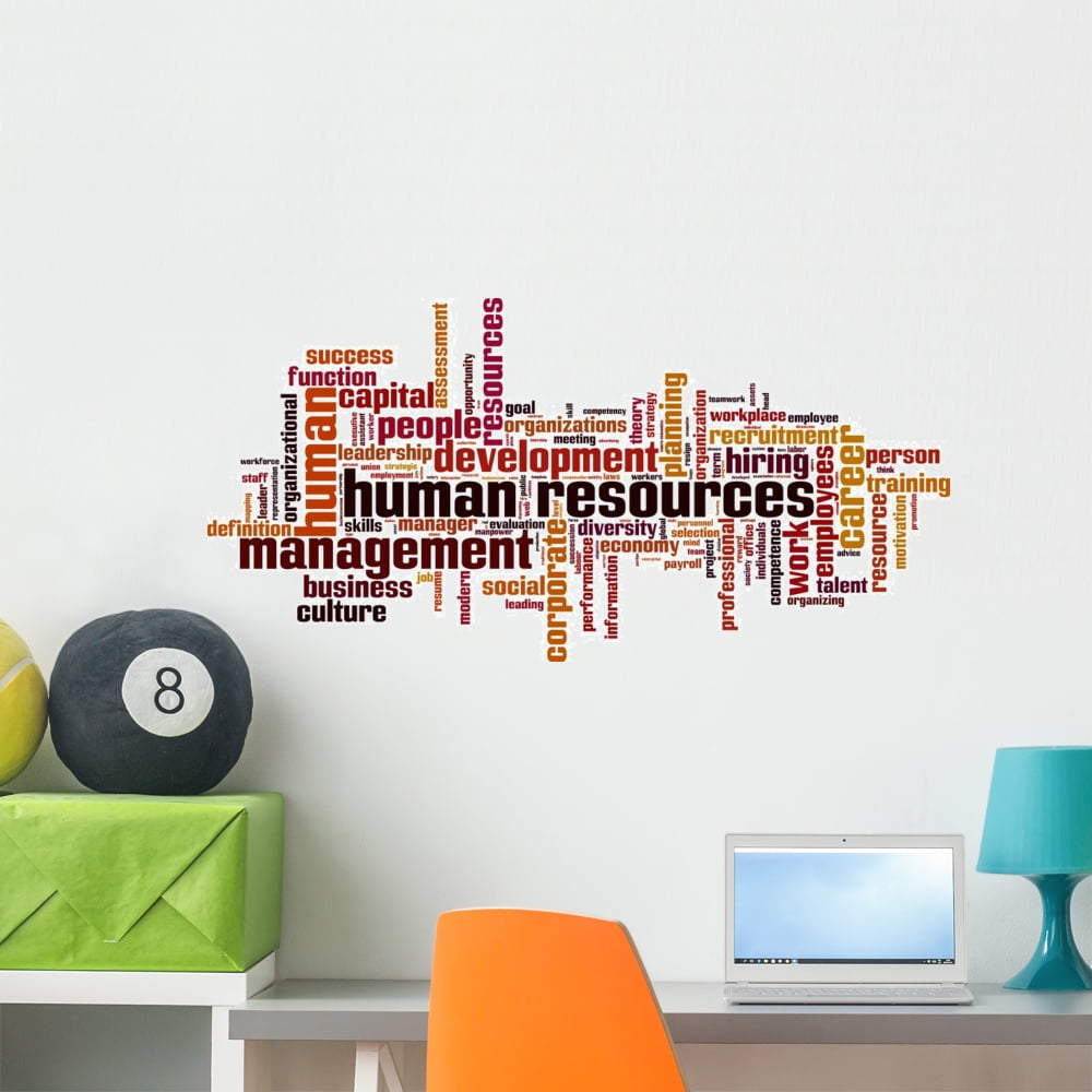 Human Resources Word Cloud Wall Decal by Wallmonkeys Peel and Stick ...