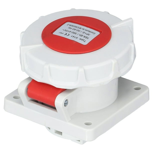 Mount Sockets Connector, Industrial Waterproof Socket Nylon + Brass 3P ...