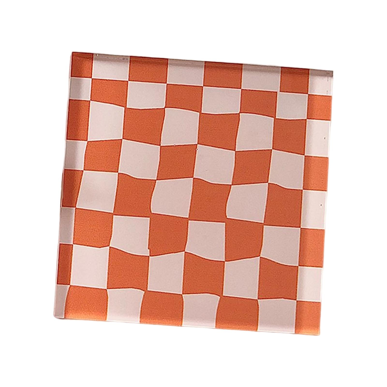 Checkerboard Tea Cup Coaster Pot Bowl Pad Wooden Table Protection Bar ...