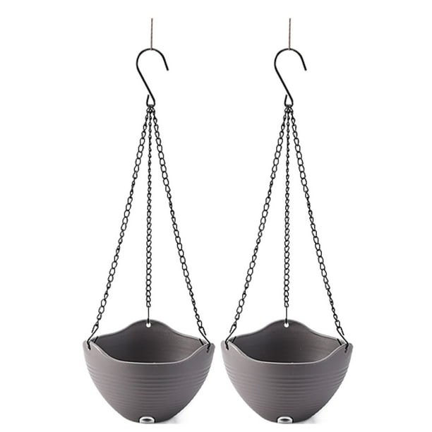 San Marino Hanging Plant Pots - Indoor & Outdoor with drainage plug - 2 ...