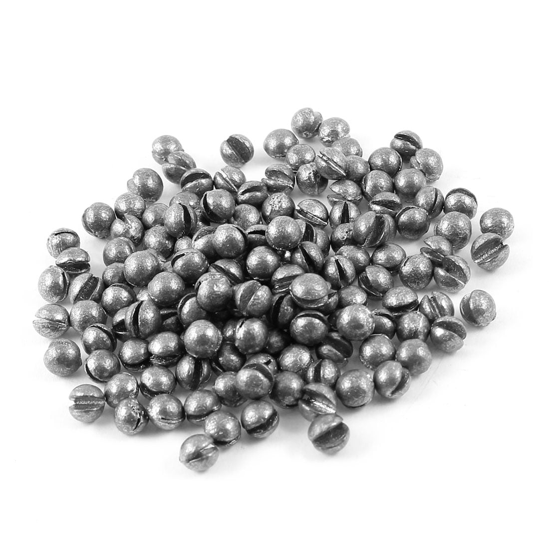 150 Pcs Gray 6mm Diameter Round Sinking Fishing Split Shots Sinkers ...