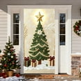 35 X 72 In Stereoscopic Embroidery Style Christmas Door Cover Christmas ...