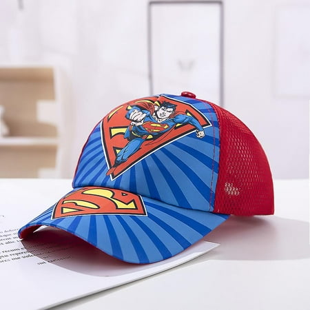 Superman Spiderman Iron Man Baseball Cap Kids Adjustable Summer Mesh ...