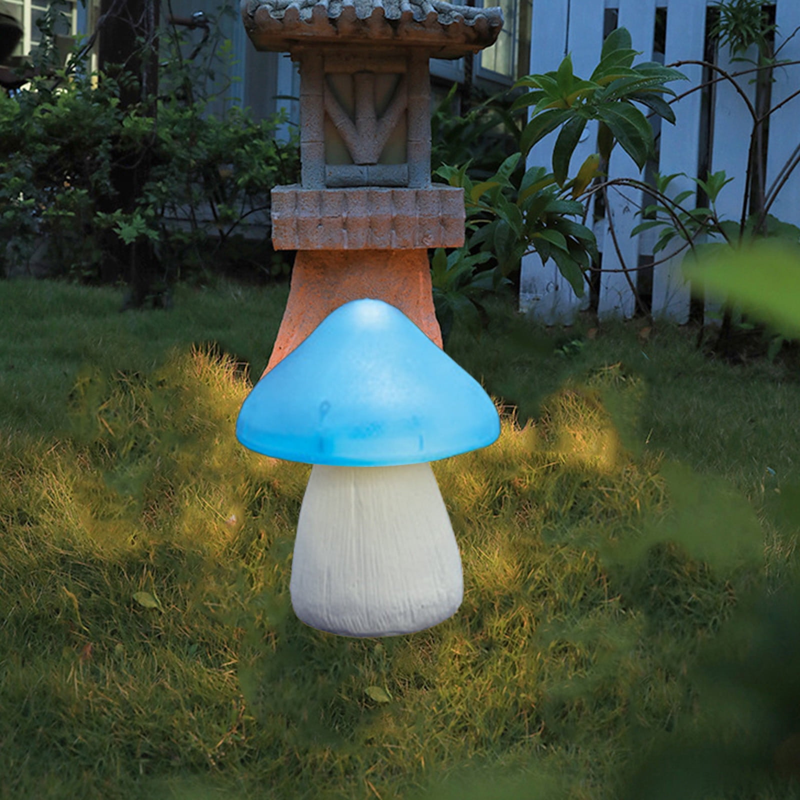 Fiudx Lámpara Solar con Forma de Hongo, Lámpara Única, Decoración de ...