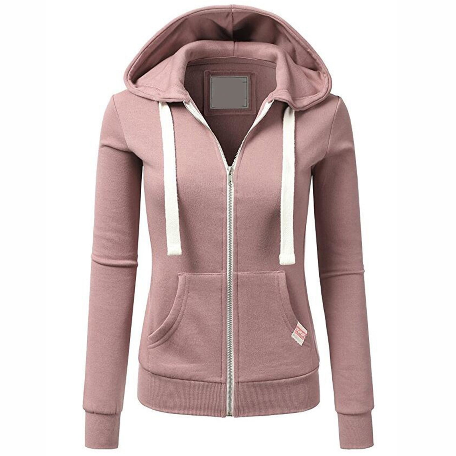 Click here for Drppepioner Womens Casual Hooded Pockets Solid Zip... prices