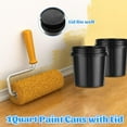 8 Pack 1 Quart Plastic Paint Buckets, Empty Paint Cans with Lids, 1/4 ...