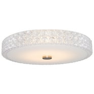 Aria 2-Light 12.25" Metal LED Flush Mount, Chrome - Walmart.com