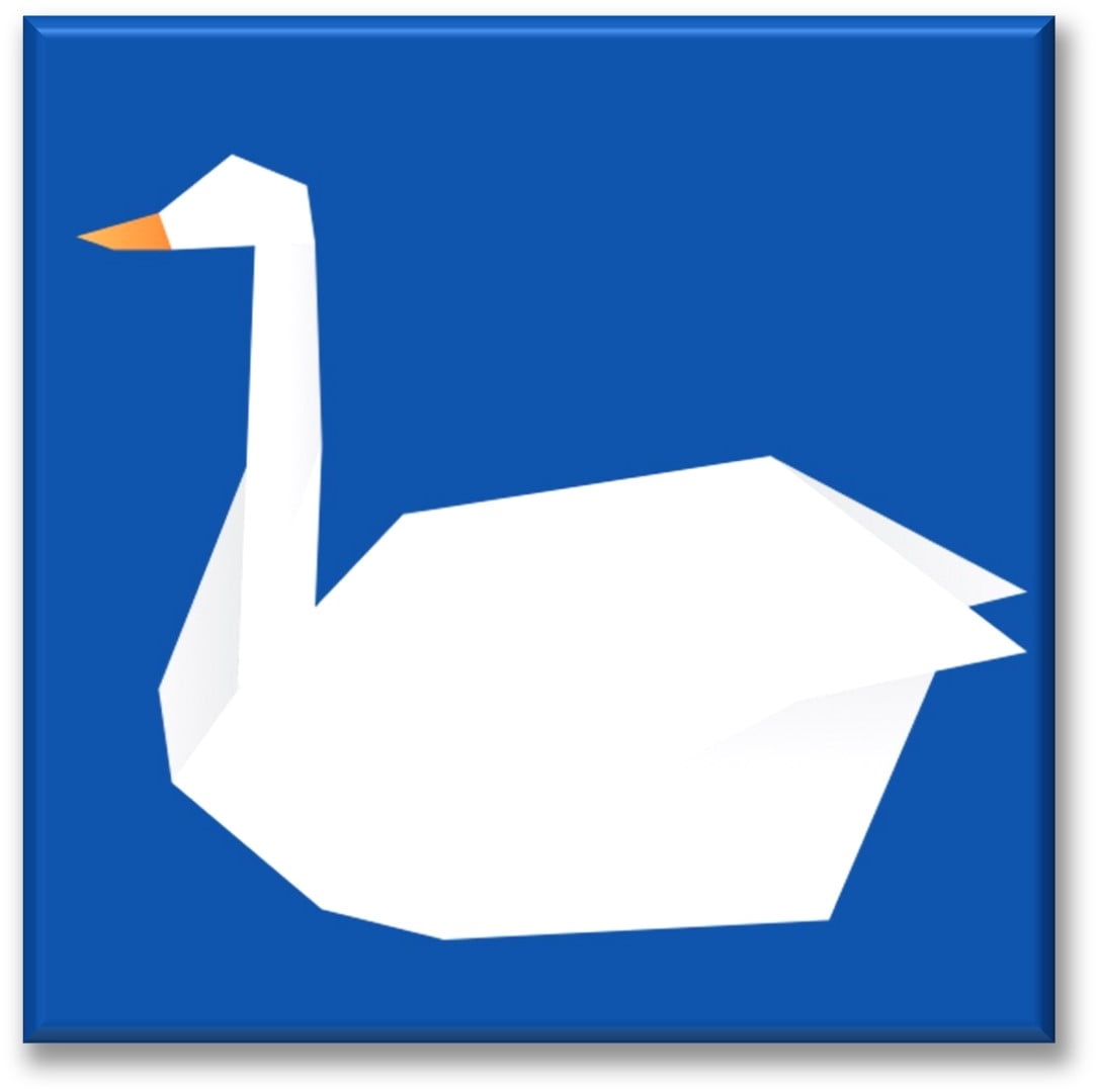 Cuadro Canva Listo Para Colgar Tipo Galería Cisne Origami 100X100 cm ...