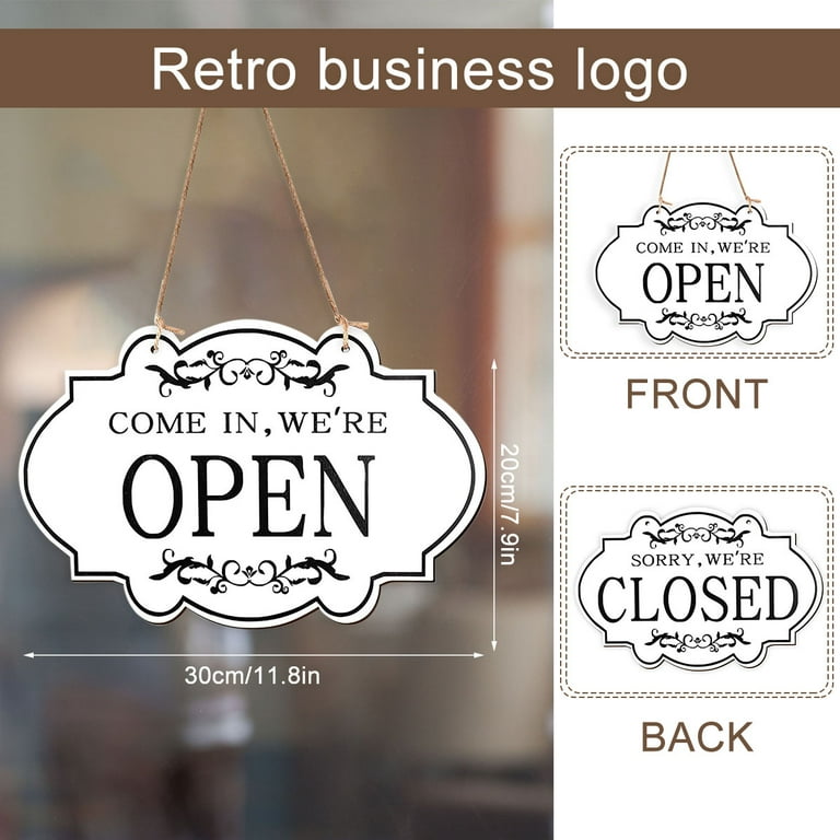 Vintage Open For Business Sign