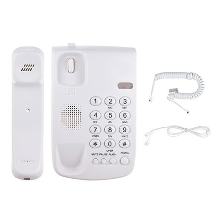 Portable Corded Telephone Phone Pause/ Redial/ Flash/ Mute Mechanical ...