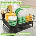 EILSORRN Compact Stainless Steel Dish Rack with Drainboard and Utensil ...