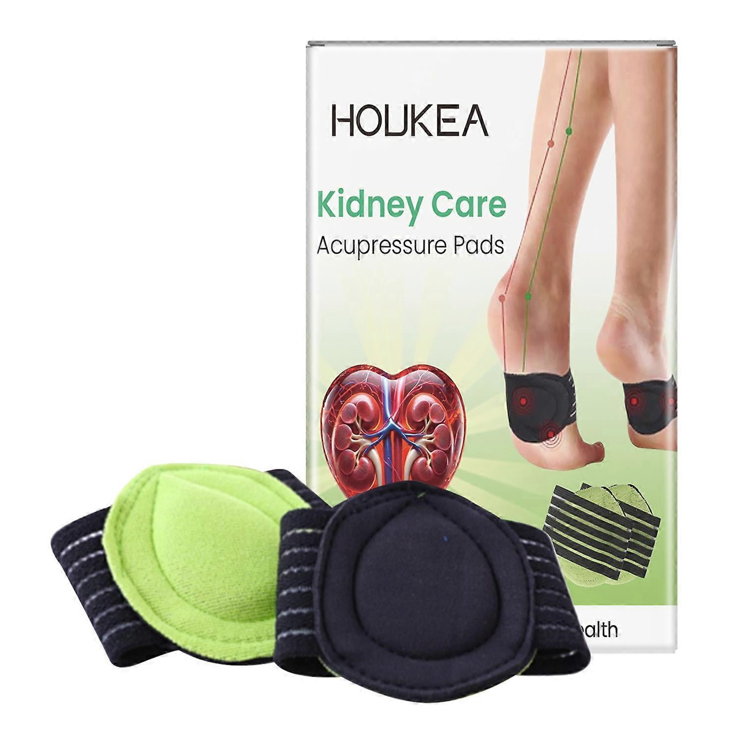 HOUKEA HK-J01-0107-01 1 Pair Kidney Care Feet Acupressure Pads ...