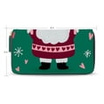 Cartoon Santa with Candy Cane Christmas Valentine Women's Long Zipper ...