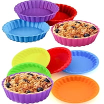 Silicone Mini Tart Pan,Happon 10 Pack Silicone Tart and Pie Molds,5 ...