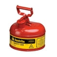 Justrite 1 Gallon Type I Red Safety Gas Can for Gasoline with Flame ...