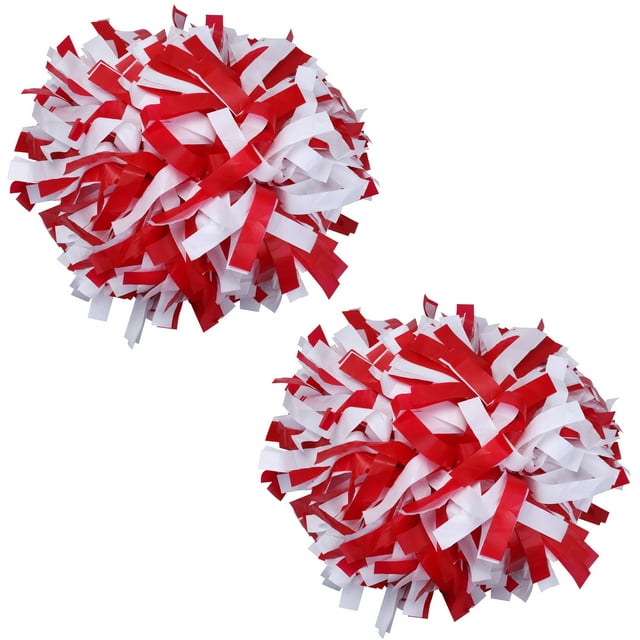 Plastic Cheer Pom Poms Cheerleading Cheerleader Gear 2 pieces one pair ...