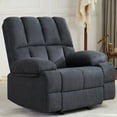 Dreamsir Oversized Rocker Recliner, Soft Fabric Manual Sofa, Living ...