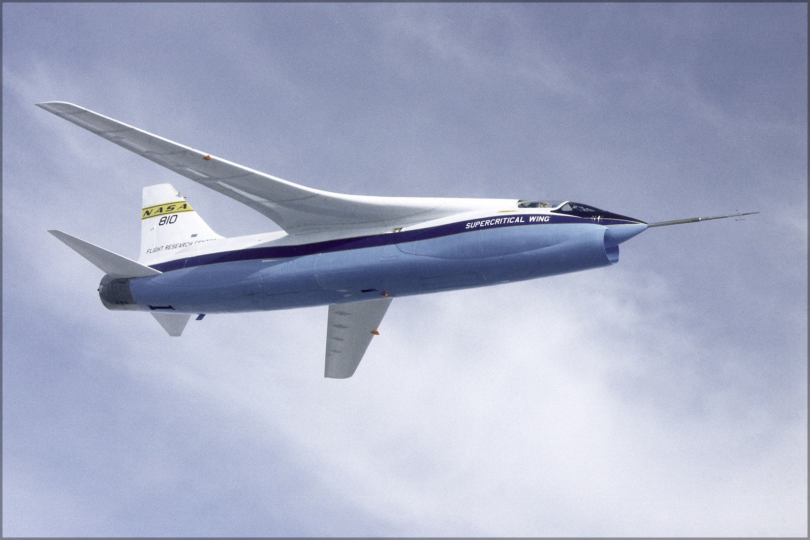 24"x36" Gallery Poster, Vought F-8A Crusader NASA TF-8A Supercritical ...