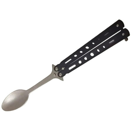 Ximing Butterfly Spoon, Foldable Utensil Portable Metal Camping Spoon ...