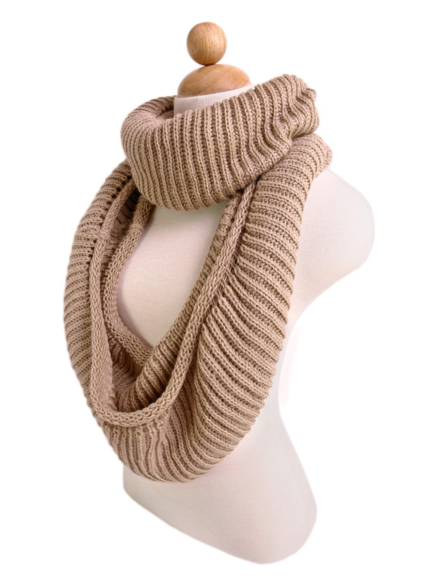 TrendsBlue Premium Winter Knit Warm Infinity Scarf - Different Colors ...