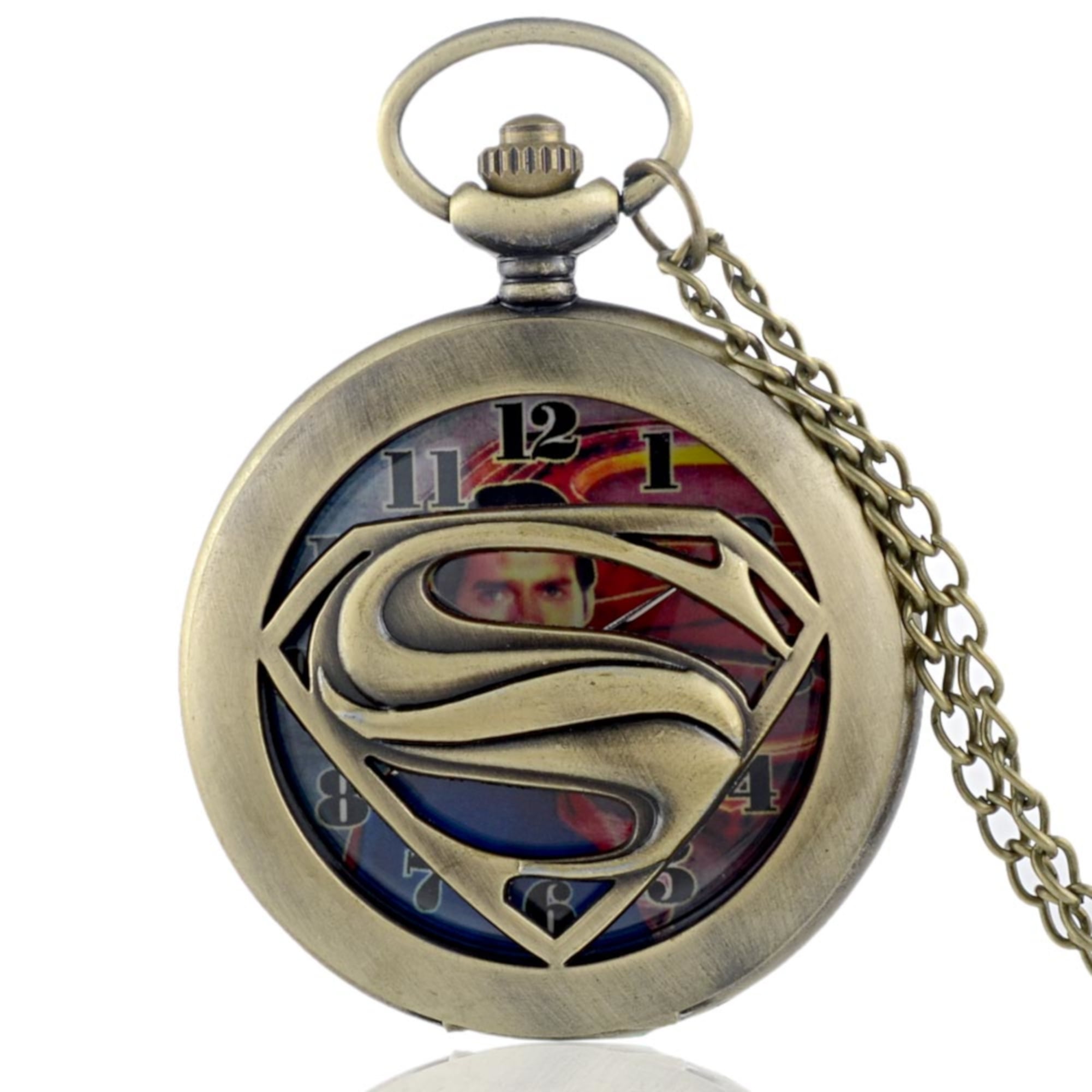 Bronze Gold See-Through Superhero Superman Watch Anti-Tarnish Resistant ...