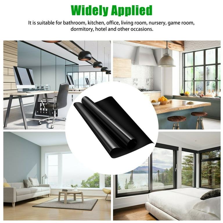 Black Opaque Glass Windows