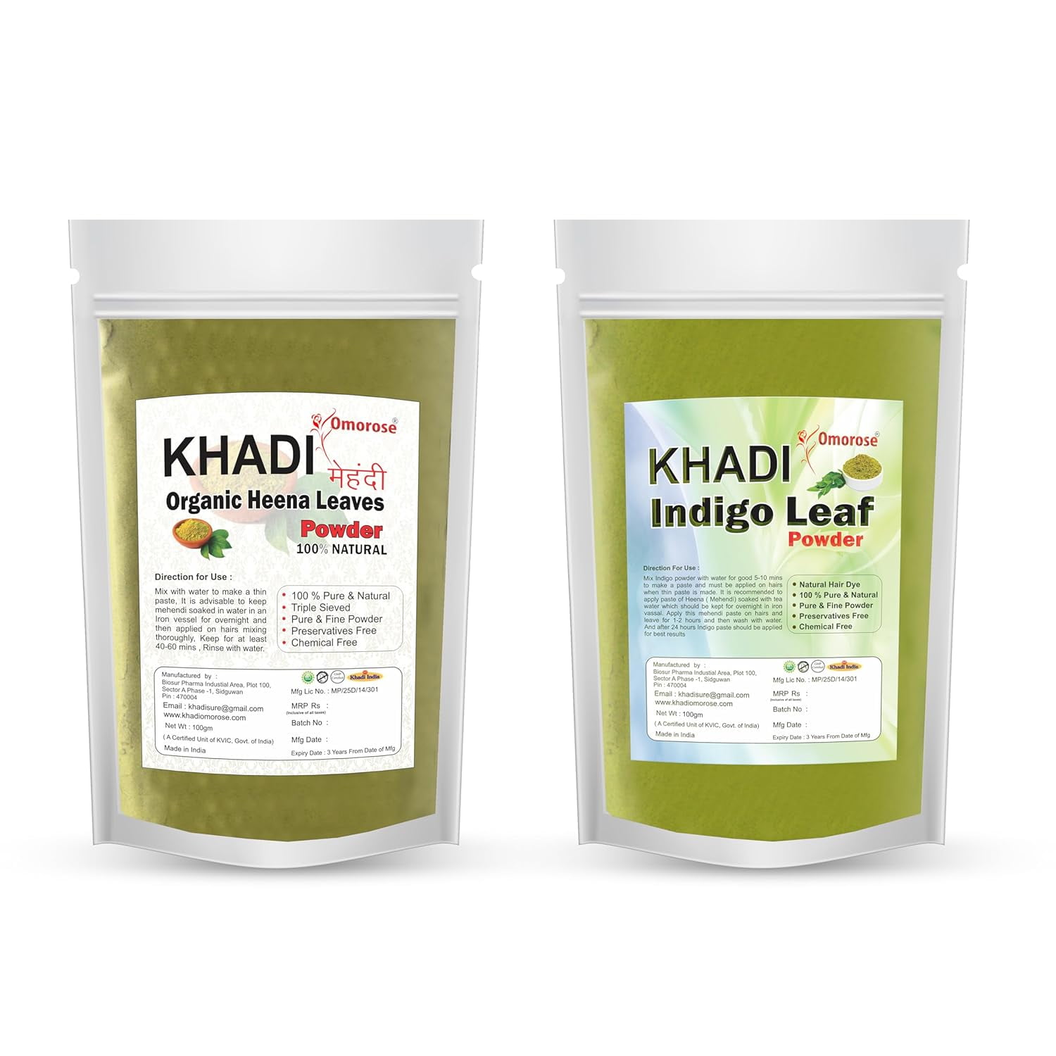 Click here for Khadi Omorose Indigo Powder & Heena Powder For Hai... prices