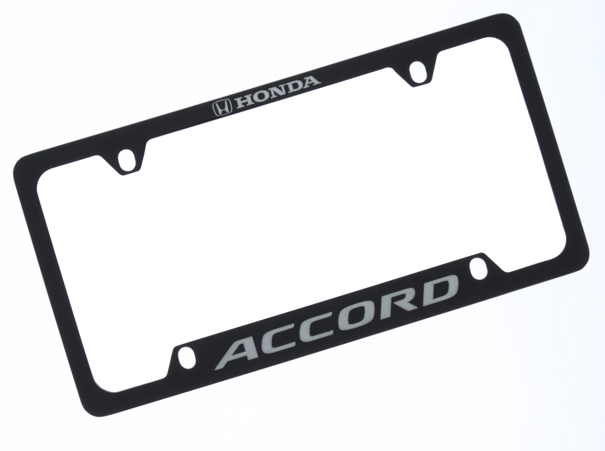 Honda Accord Dual Logo License Plate Frame (Black) - Walmart.com ...