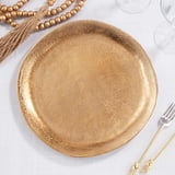 Fennco Styles Modern Aluminum Organic Charger Plates 13" Round, Set of ...